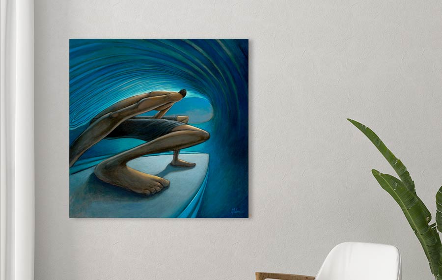 "The Down Low" - Museum Quality Surf Art Print - The Art of Jay Alders