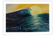 Morning Action - Museum Quality Surf Art Print - The Art of Jay Alders